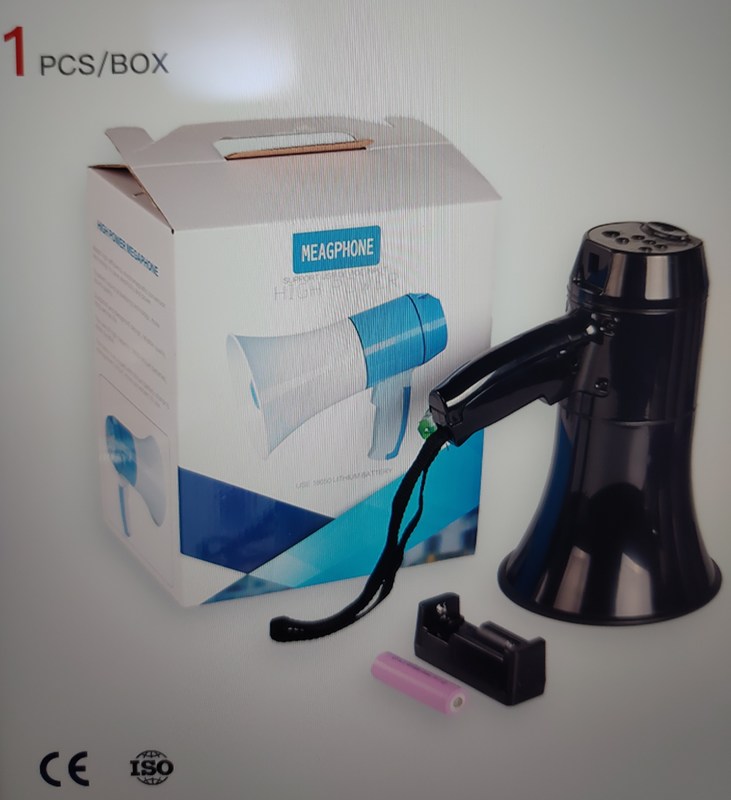 300 To 1000 Cycle Compact Lightweight Handheld Megaphone Bullhorn ABS ...