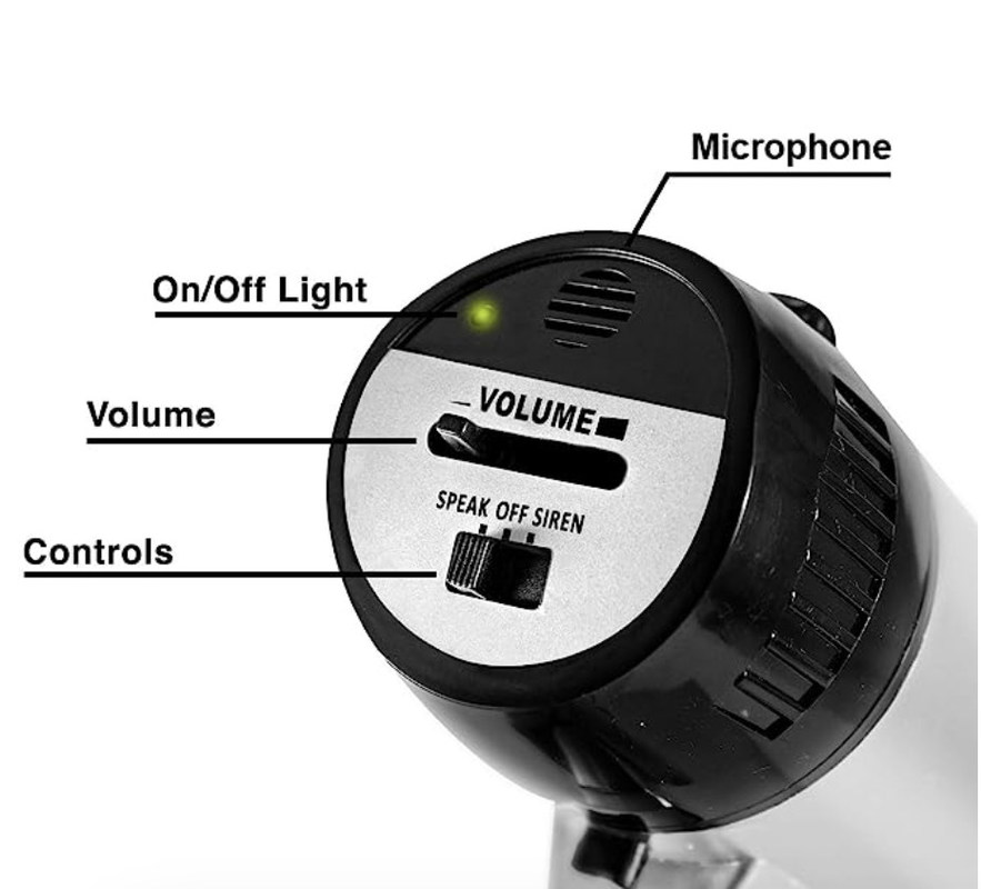 50W Military Megaphone Built In Siren 0.3KM Loudspeaker Bullhorn 155 X ...