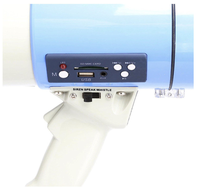 Battery Operated 0.025KW Police Horn Sound Emergency Mini Megaphone Cheer