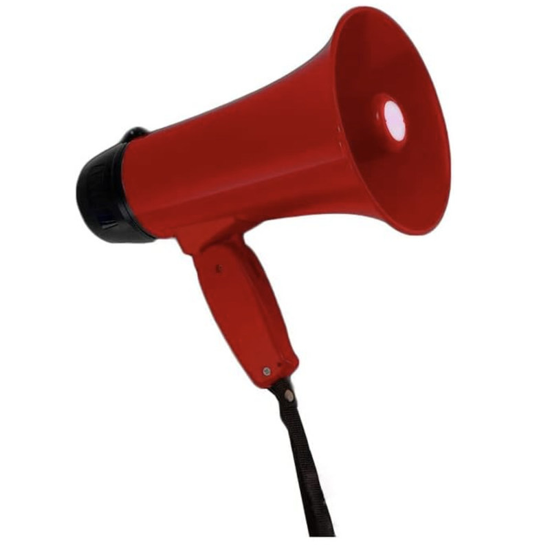 0.2 To 0.3KM Weatherproof Outdoor Horn Speakers Battery Powered Megaphone