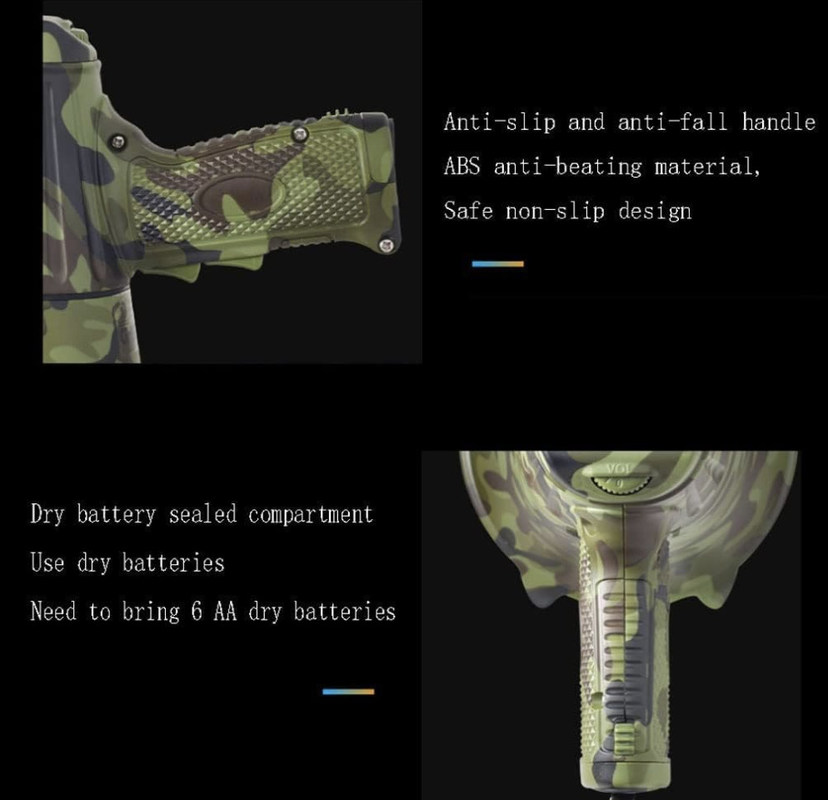 120dB Sturdy Plastic Cheer Megaphone 6in Mini Plastic Megaphone