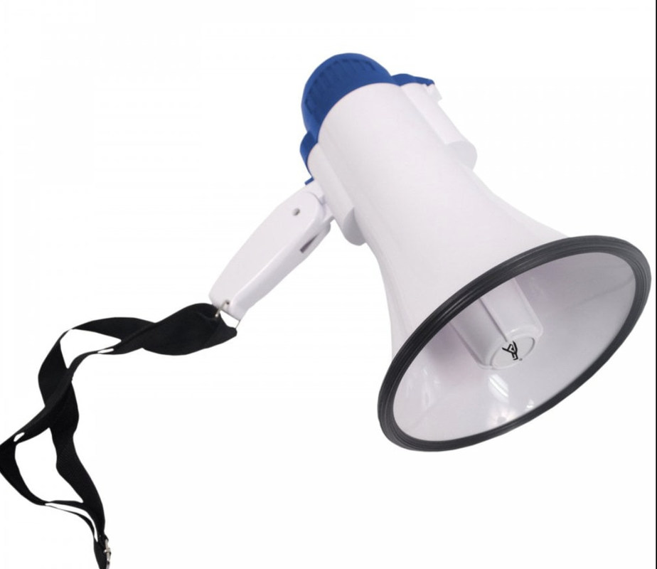 Cone Handheld Bullhornplastic Megaphone With Handle 800M