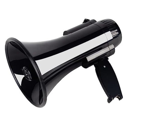 Portable Lithium Military Megaphone 50W 0.3KM Range Volume Control