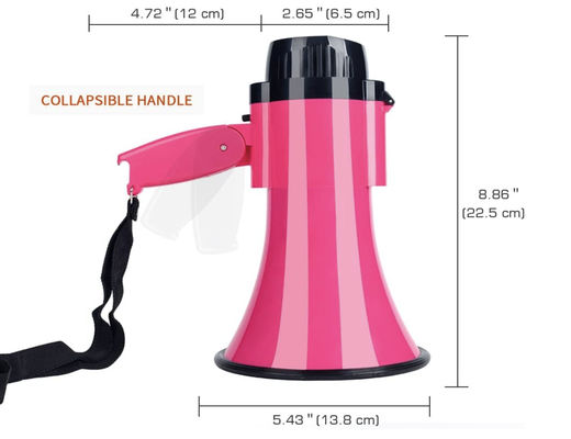 Red 15w ABS Portable Siren Megaphone 8 Hours Horn Tweeter Battery ...